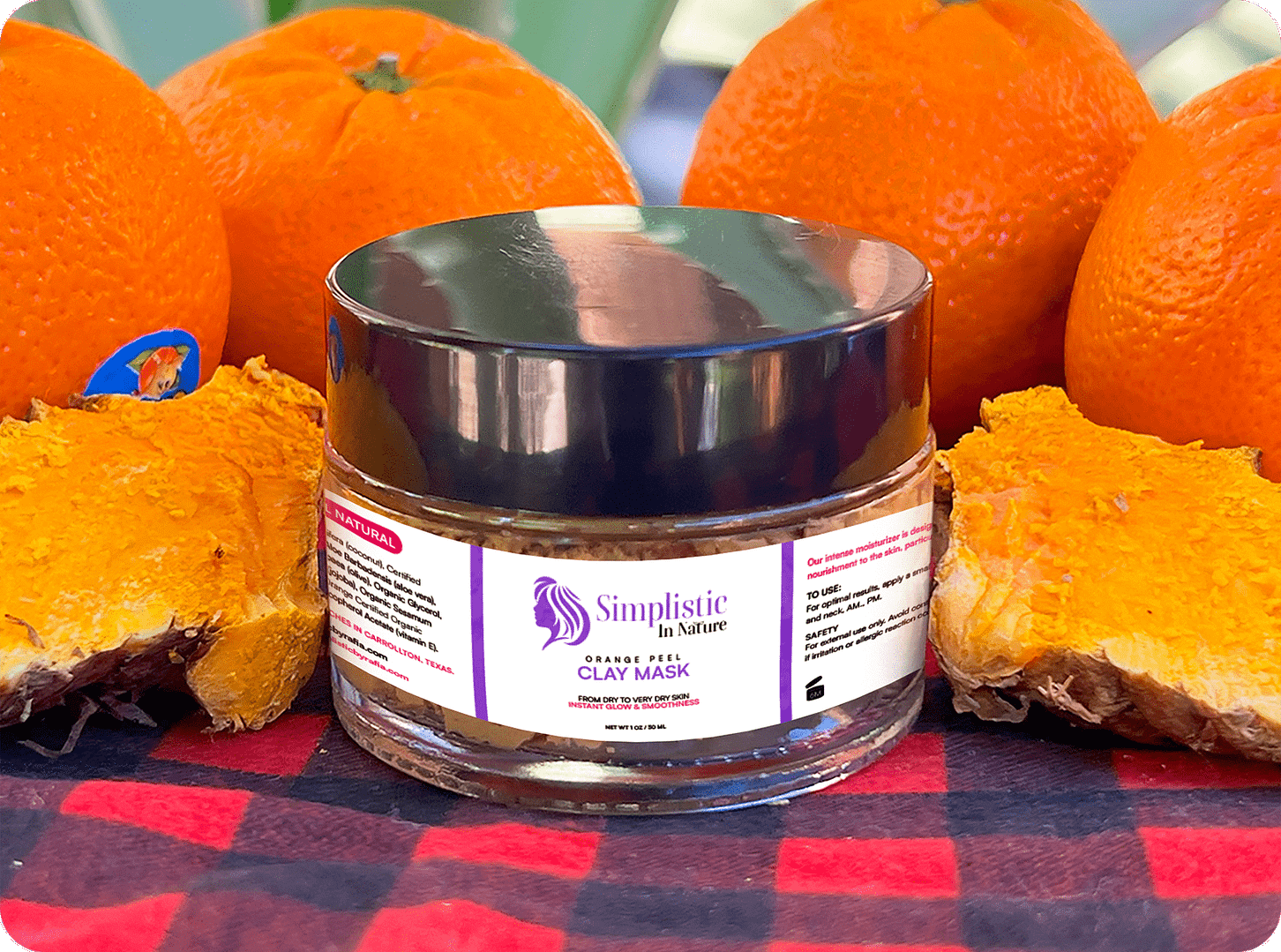 Orange Peel Clay Mask 1 oz – Simplistic In Nature